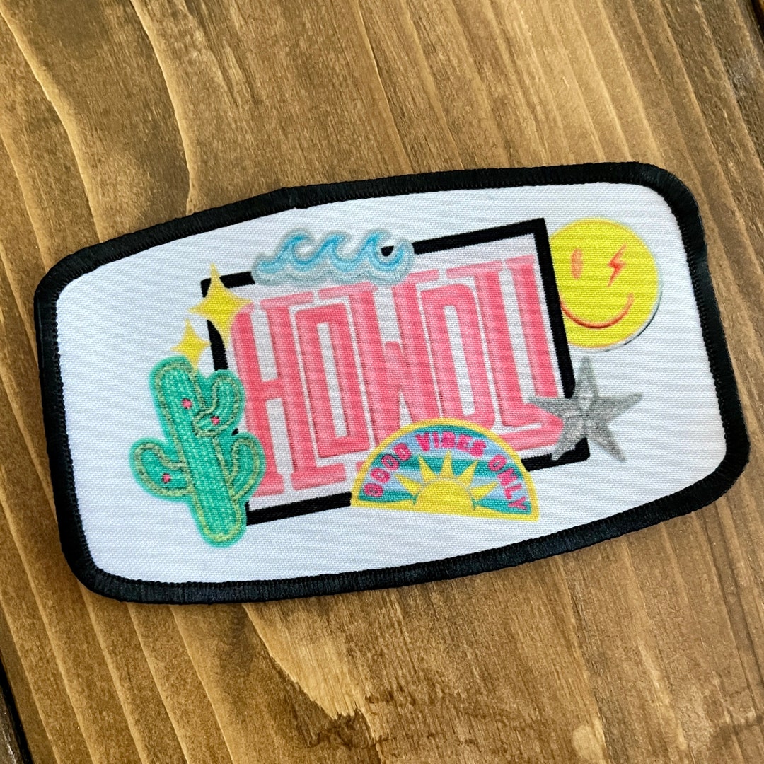 Howdy Iron on Patch, Trucker Hat Patch, Iron on Hat Patch, Iron On, Hat ...