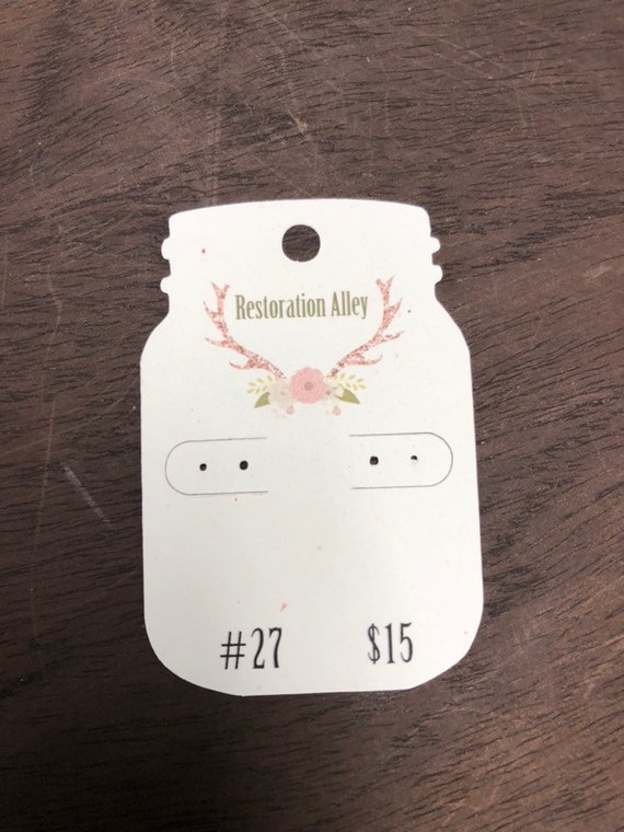 Custom Earring Card - Etsy