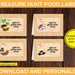 Treasure Hunt Food Labels, Treasure Hunt Place Cards, Treasure Hunt ...