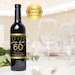 60th Birthday Wine Labels, 60th Party Wine Bottle Labels , Personalized ...