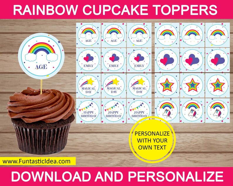 The Ultimate Rainbow Themed Party Kit, Rainbow Birthday Party Package ...