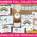 The Ultimate Rainbow Themed Party Kit, Rainbow Birthday Party Package ...