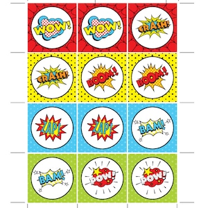 Superhero Birthday Cupcake Toppers, Superhero Circles, Superhero Cake ...
