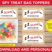 Spy / Secret Agent Party Food Labels, Spy Place Cards, Spy Tent Cards ...