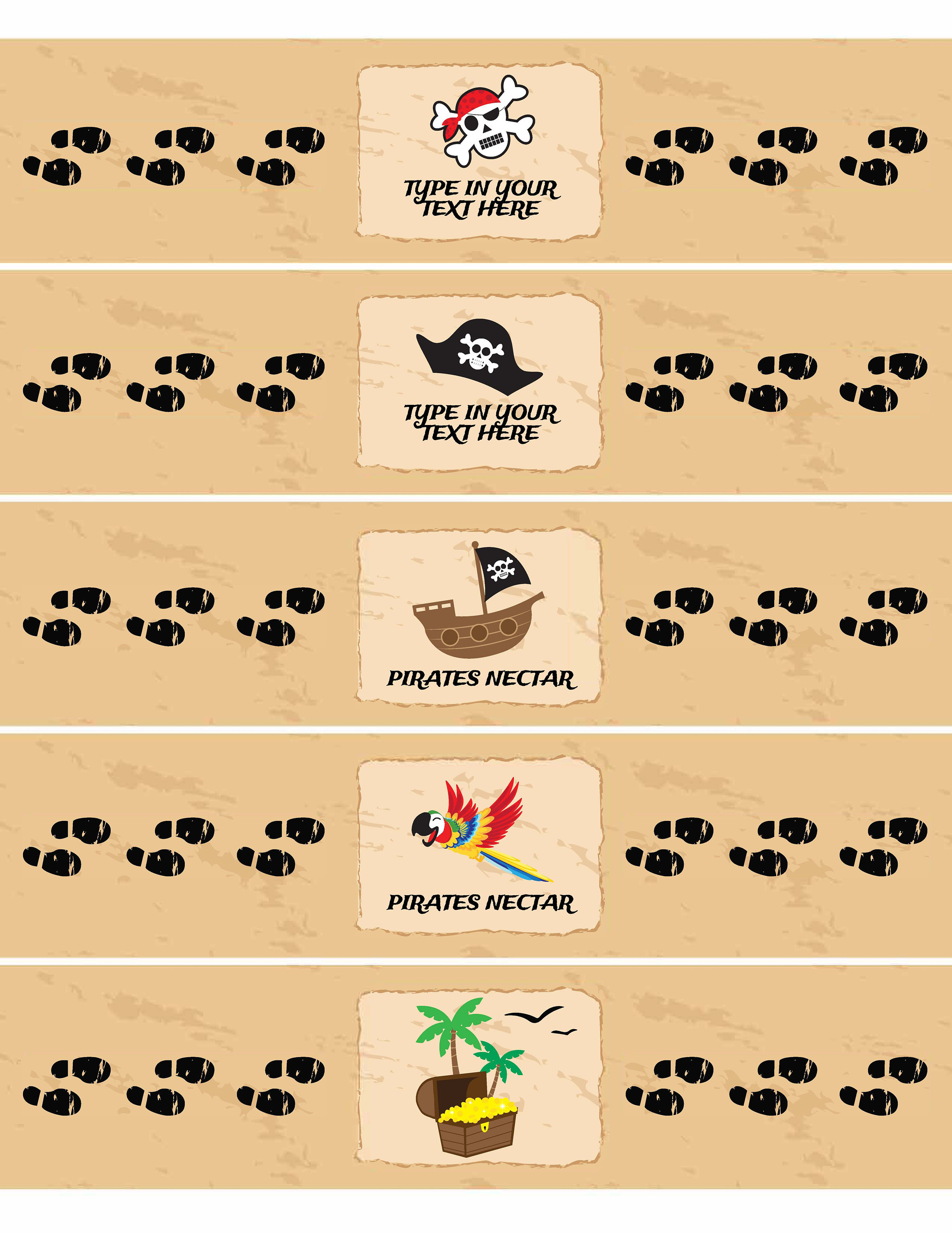 Treasure Hunt Bottle Labels Treasure Hunt Water Bottle - Etsy