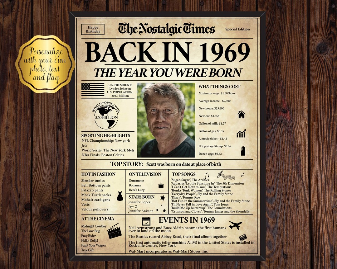 Back in 1969, What Happened in 1969, 1969 Back in the Day, Unique ...