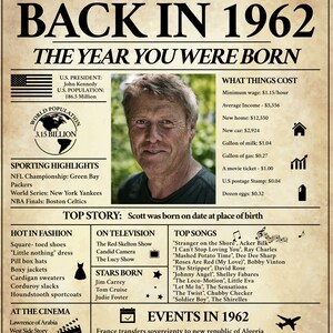 Back in 1962, What Happened in 1962, 1962 Back in the Day, Unique ...