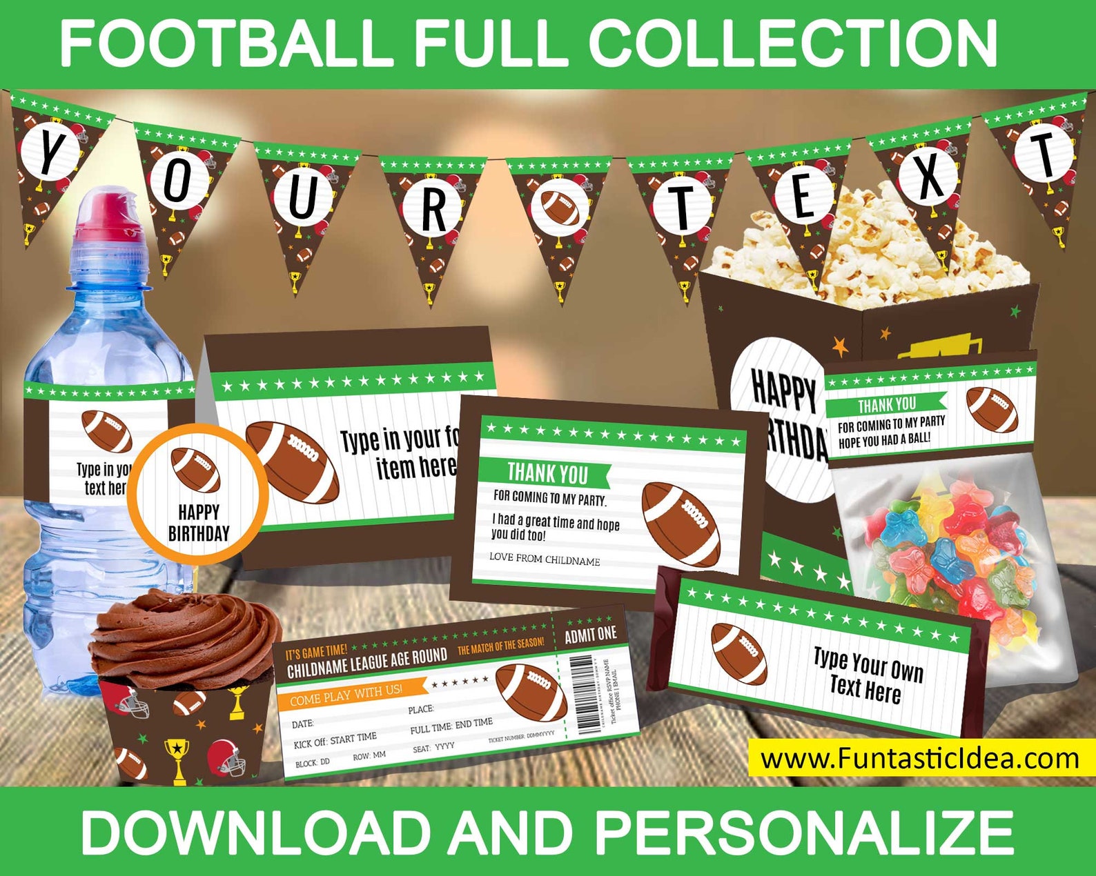 The Ultimate Football Birthday Party Package Football Party - Etsy