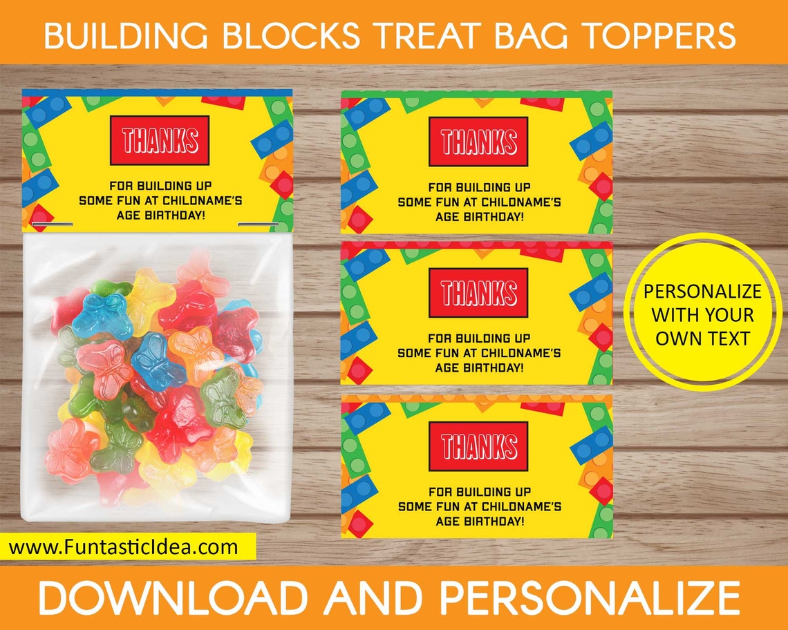 The Ultimate Building Blocks Birthday Party Kit Building | Etsy