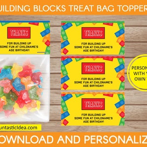 The Ultimate Building Blocks Birthday Party Kit, Building Blocks ...