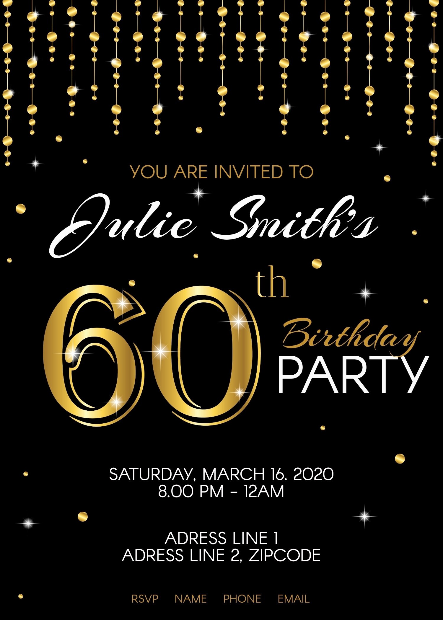 Printable 60th Birthday Decorations