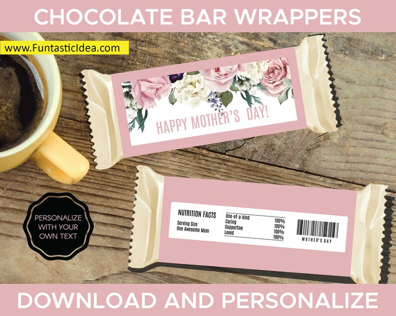 Mother's Day Candy Bar Label, Gift for Mom, Mothers Day Gift, First ...