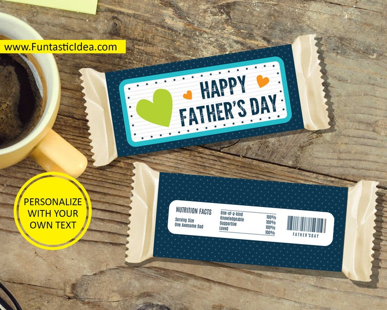 Fathers Day Chocolate Label, Gift for Dad, Fathers Day Gift, First ...