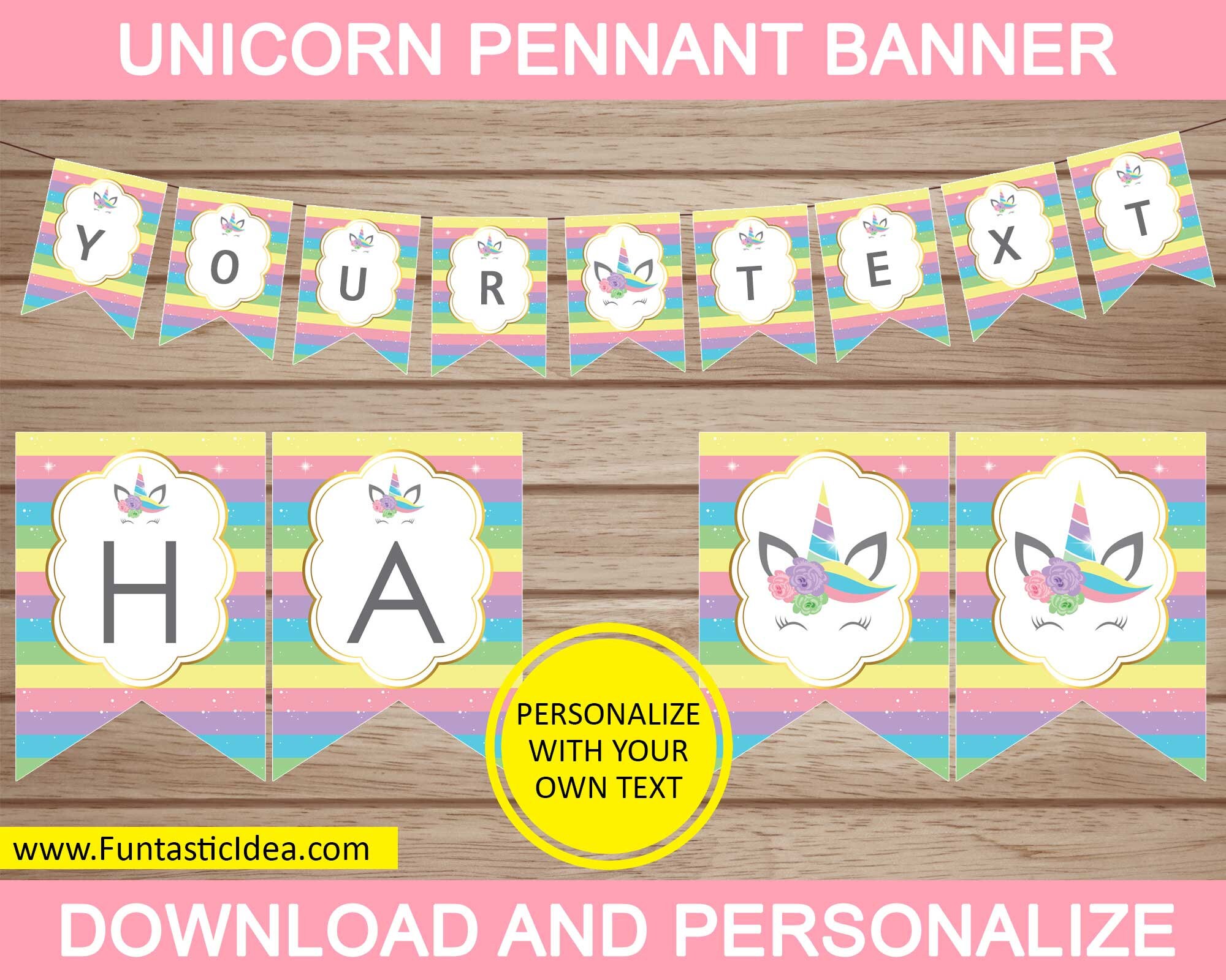 Unicorn Birthday Party Kit, UNICORN Birthday Collection Package ...