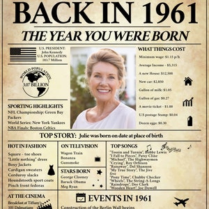 Back in 1961, What Happened in 1961, 1961 Back in the Day, Unique ...