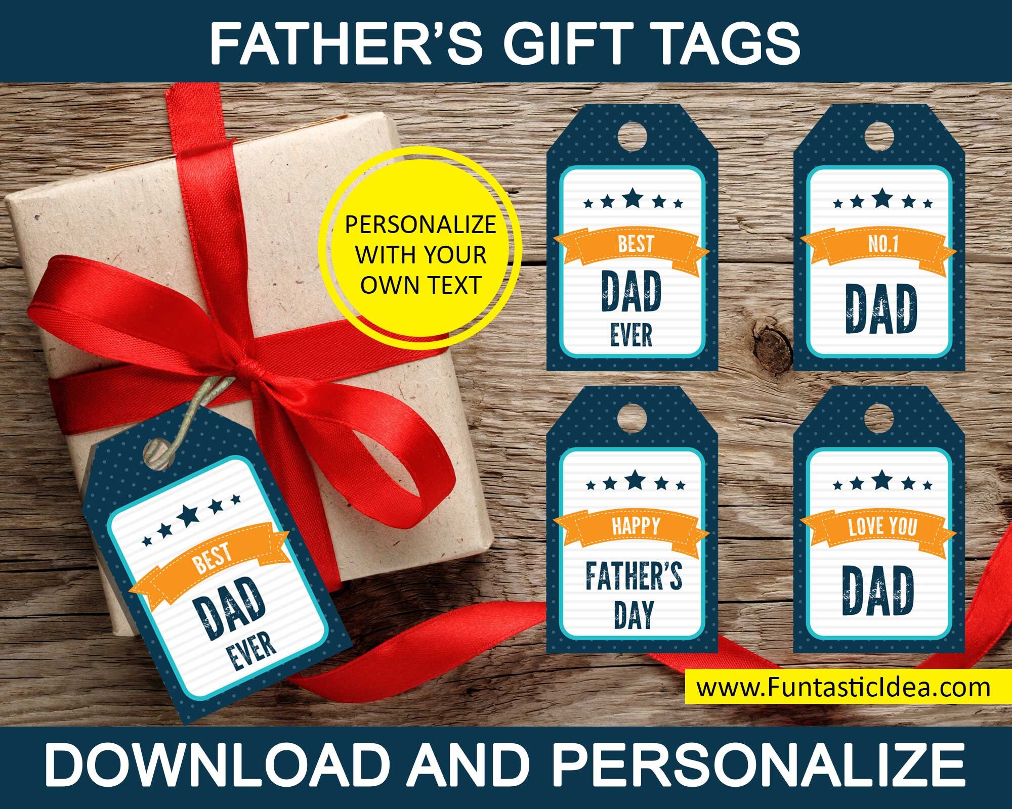 Fathers Day Gift Tags, Fathers Day Gift Labels, Gift for Dad, Fathers ...