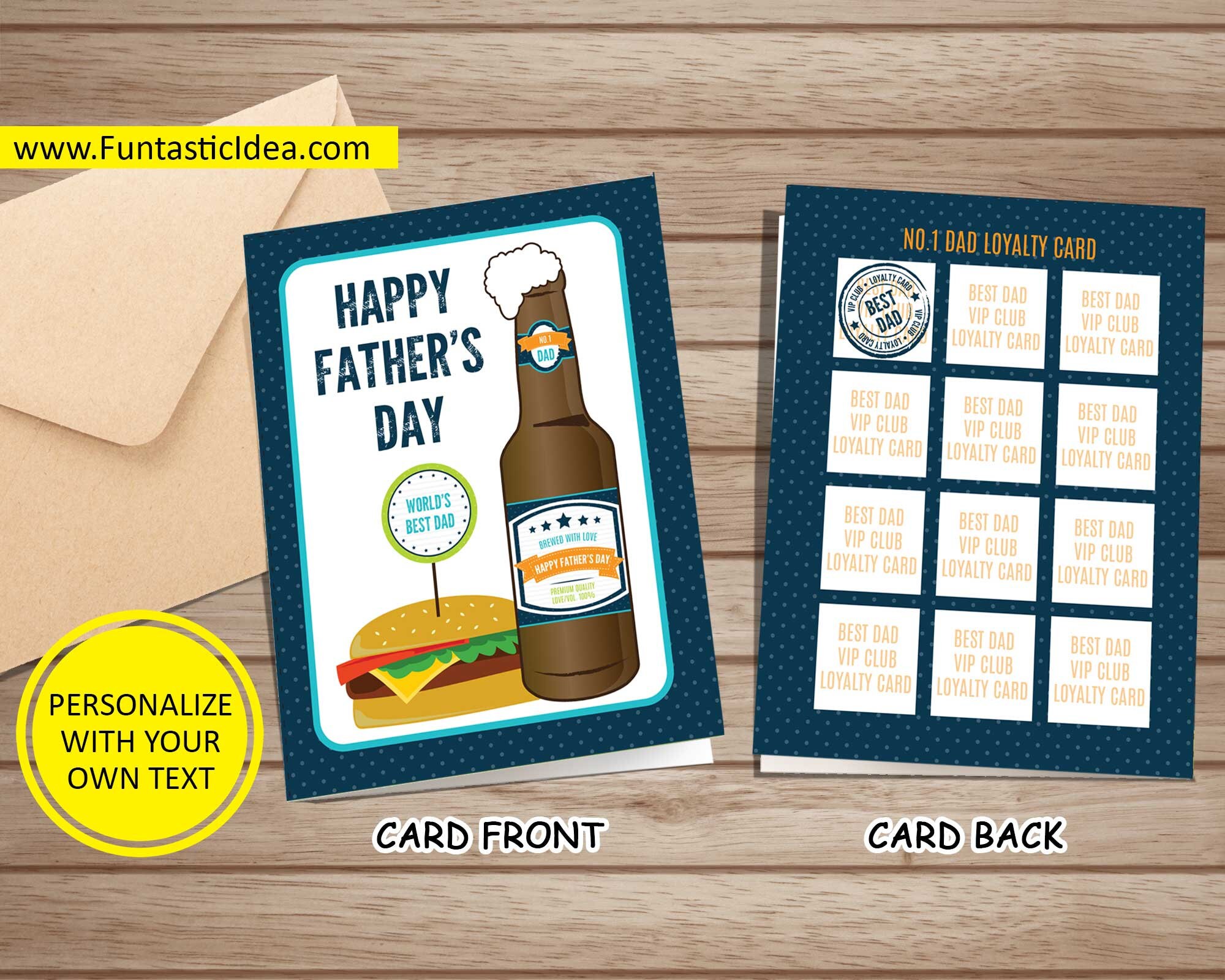 Fathers Day Funny Card, Fathers Day Card, Card for Fathers Day, Card ...