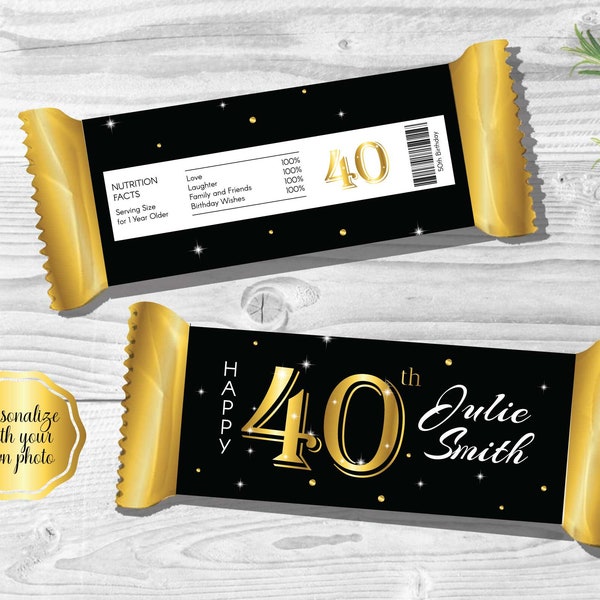 Candy Bar Wrappers 40th Birthday - Etsy