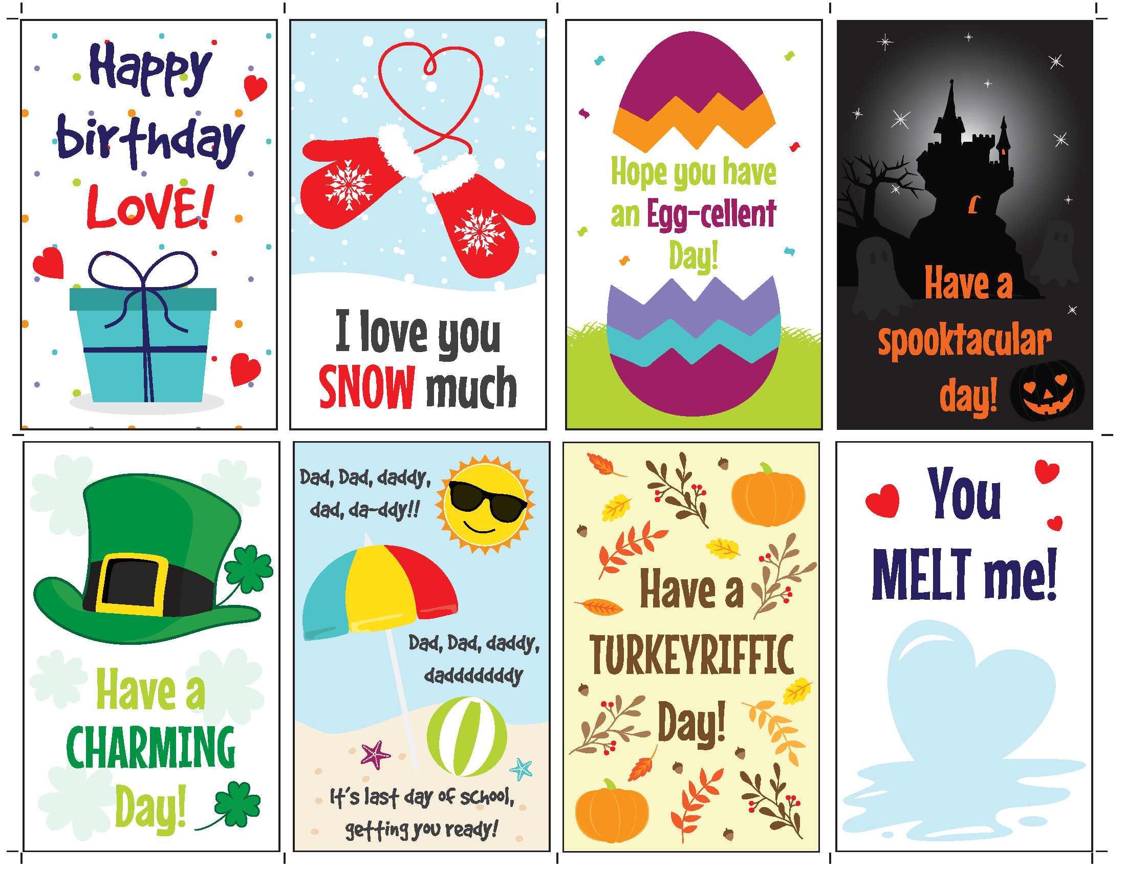 Lunchbox Notes for Adults | Printable Adults Lunchbox Notes | Adults ...