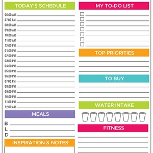 Daily Digital Planner | 7-day Planner | Daily Agenda | Monday to Sunday ...