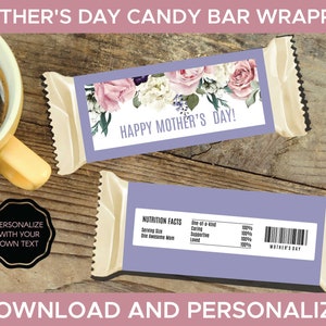 Mother's Day Candy Bar Label, Gift for Mom, Mothers Day Gift, First ...