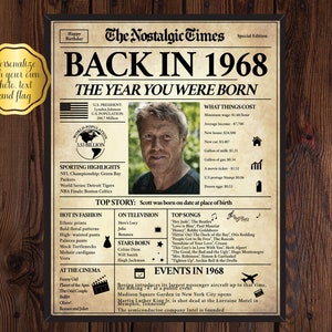 Back in 1968, What Happened in 1968, 1968 Back in the Day, Unique ...