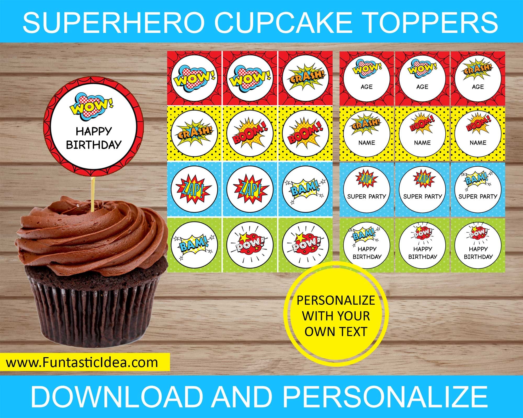 Superhero Birthday Party Kit SUPERHEROS Birthday Package - Etsy