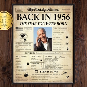 Back in 1956, What Happened in 1956, 1956 Back in the Day, Unique ...