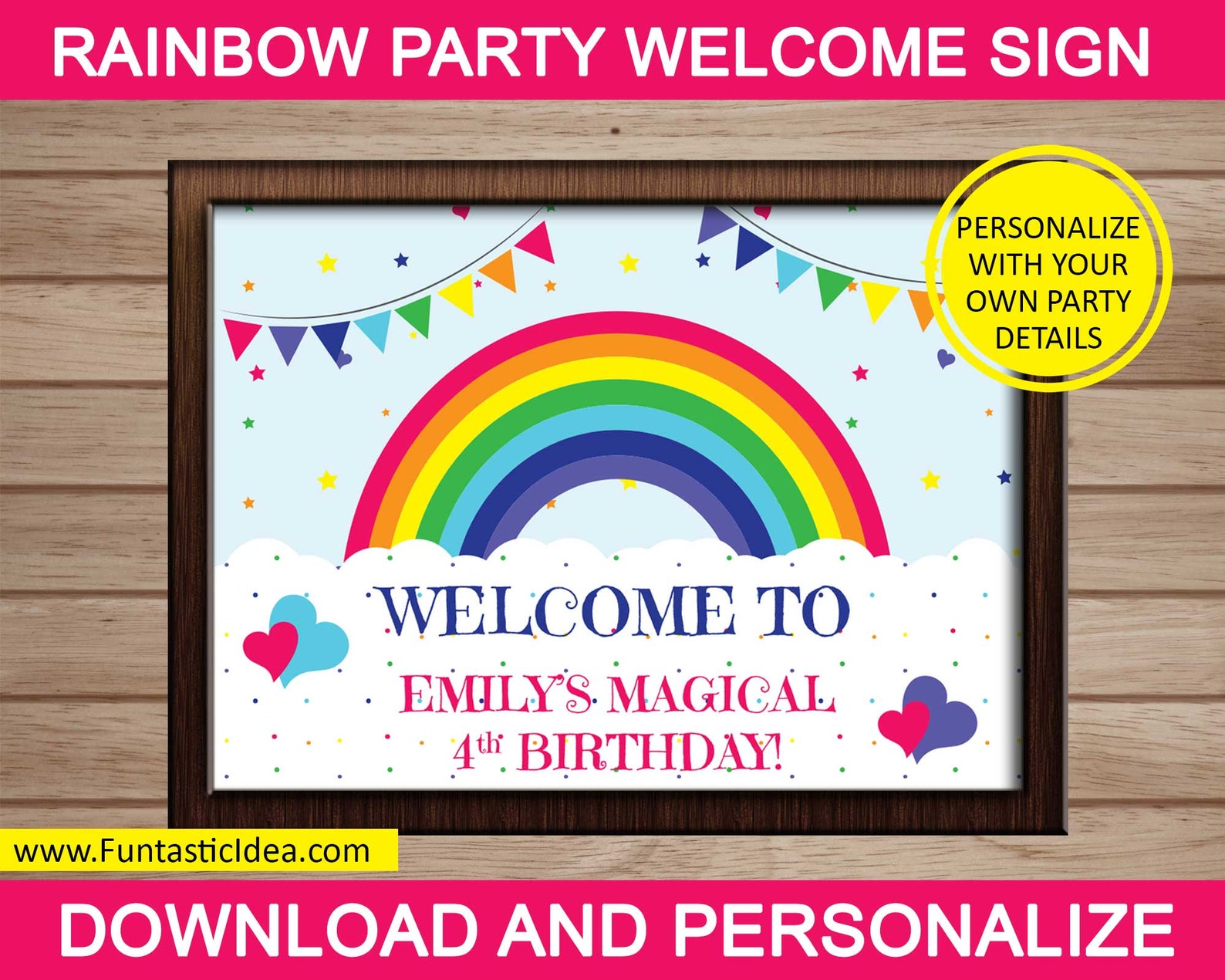 The Ultimate Rainbow Themed Party Kit, Rainbow Birthday Party Package ...