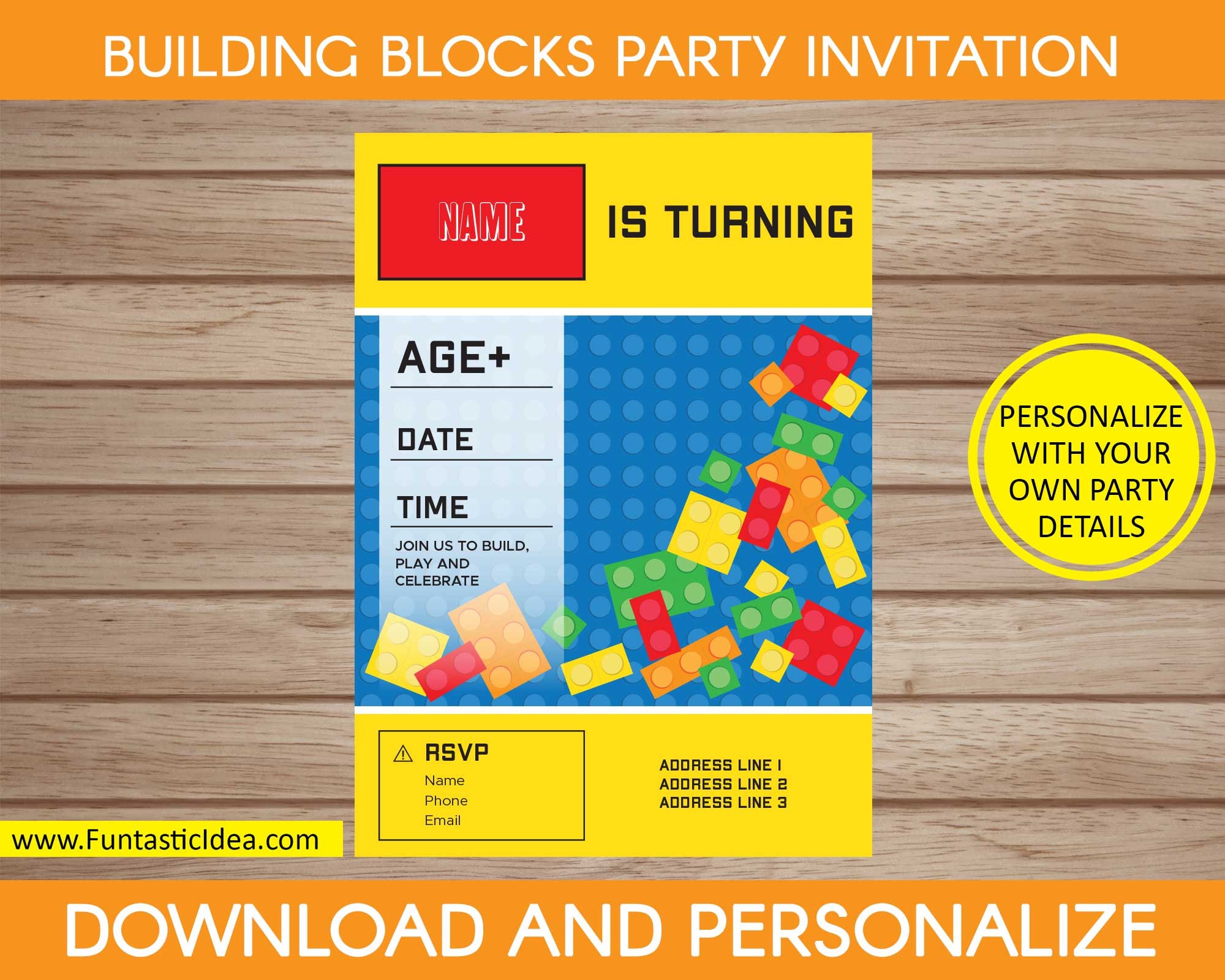 The Ultimate Building Blocks Birthday Party Kit, Building Blocks ...