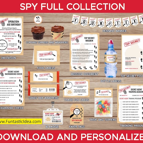 Spy / Secret Agent Birthday Invitation Spy Party Invitation - Etsy