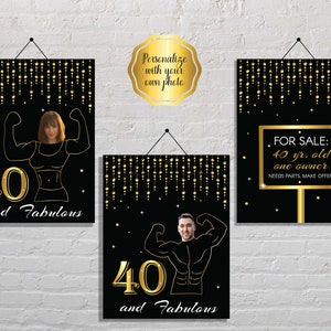 Hilarious Party Signs for a 40th Birthday Celebration | Bundle Offer ...