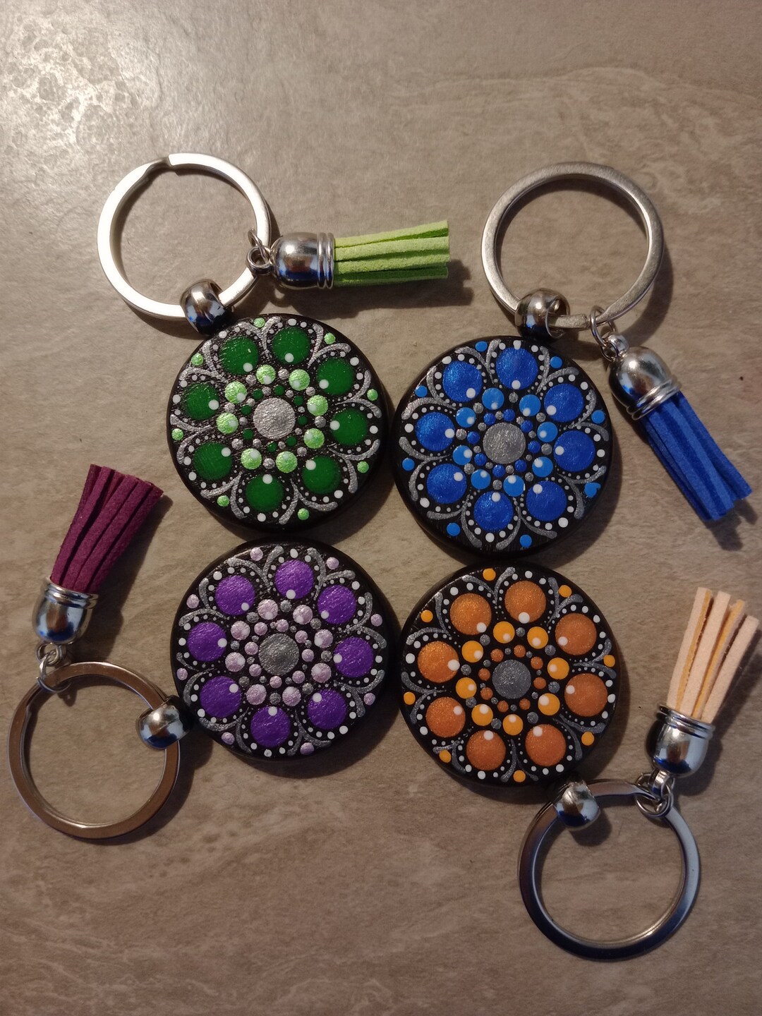 Mandala Key Ring - Etsy