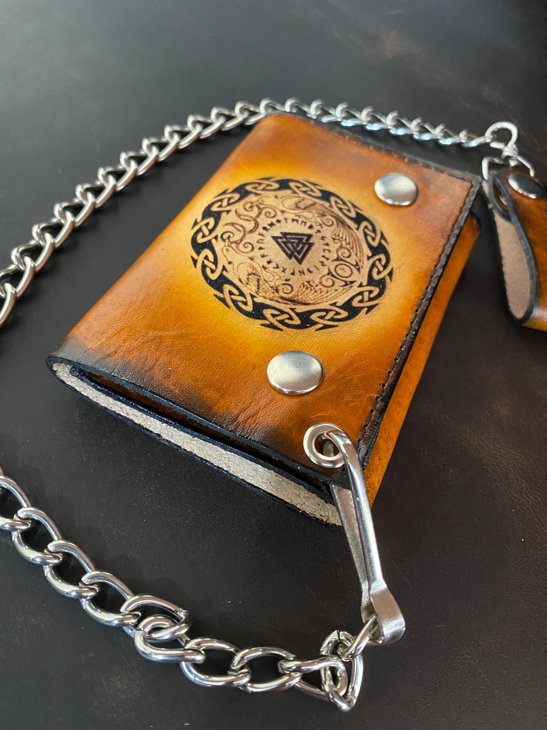 Viking Mens Leather Wallet, Viking Gifts for Men, Fathers Day Gifts ...