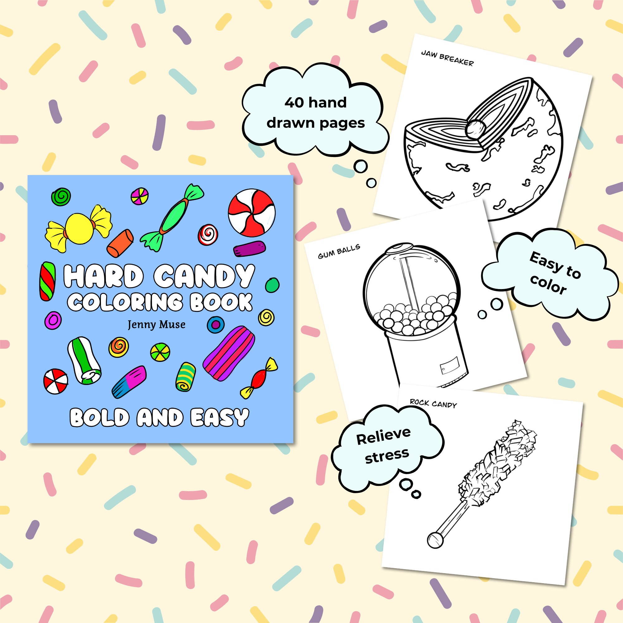 Hard Candy Coloring Book, Printable Kids and Adult Coloring Pages ...