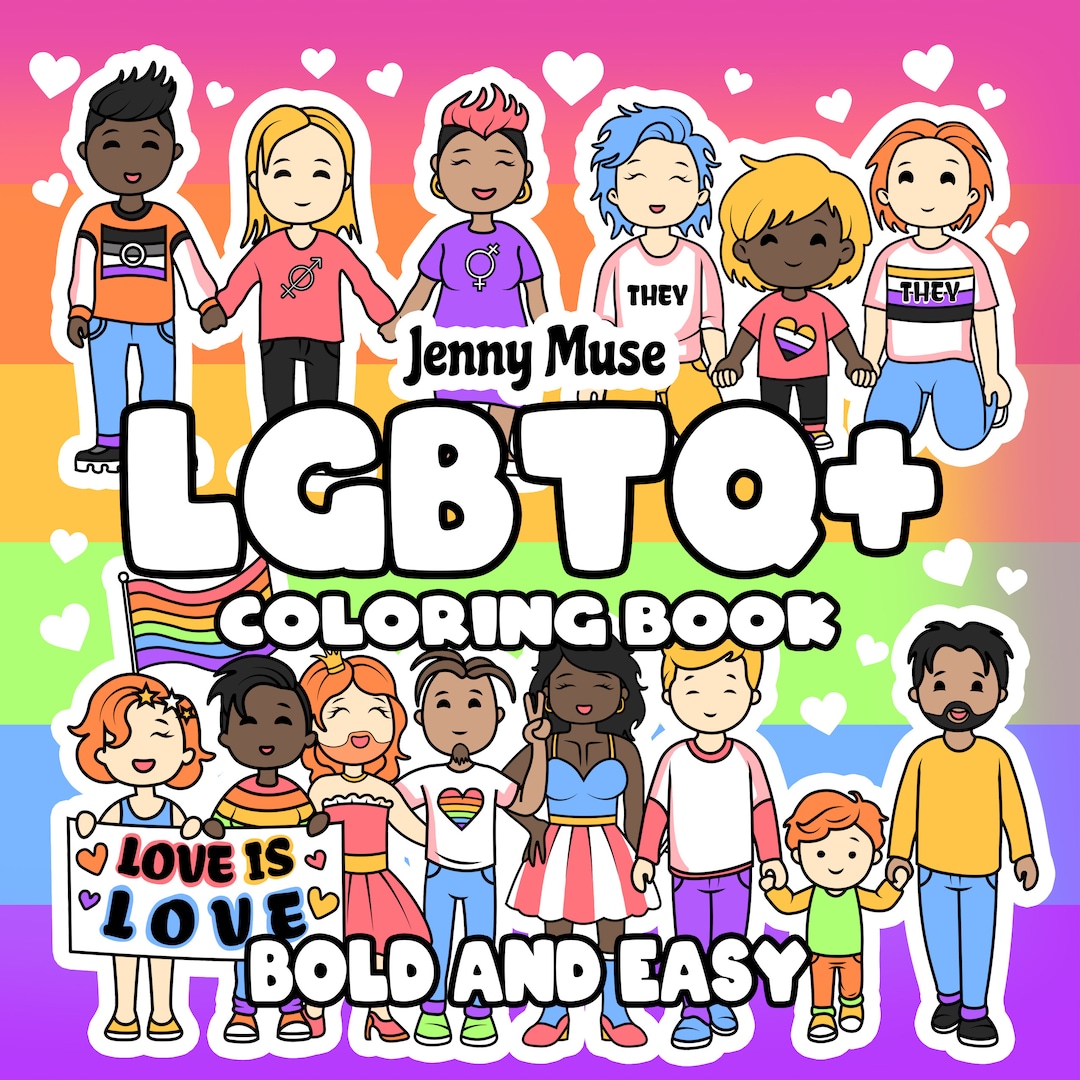 LGBTQ+ Coloring Book, Printable Kids and Adult Coloring Pages ...