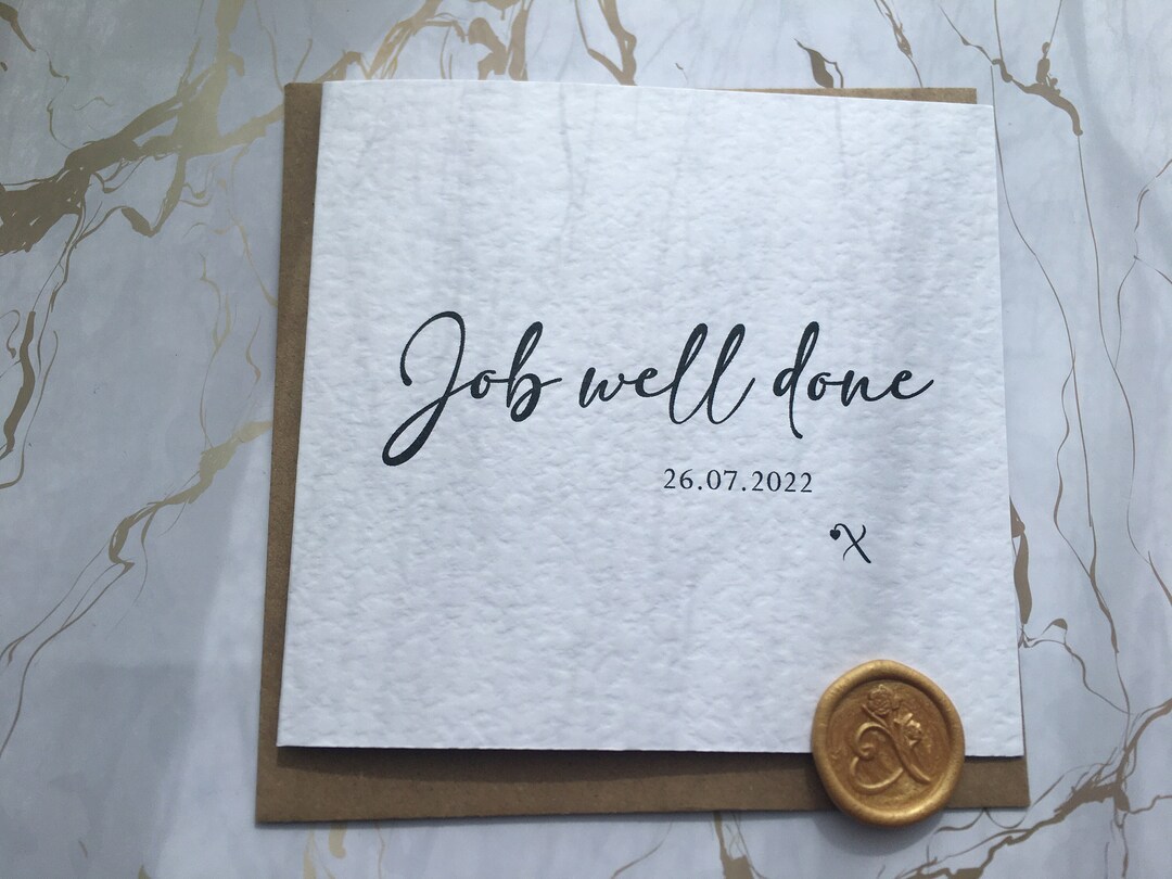 Personalised Congratulations, Job Well Done Card, Well Done Card - Etsy