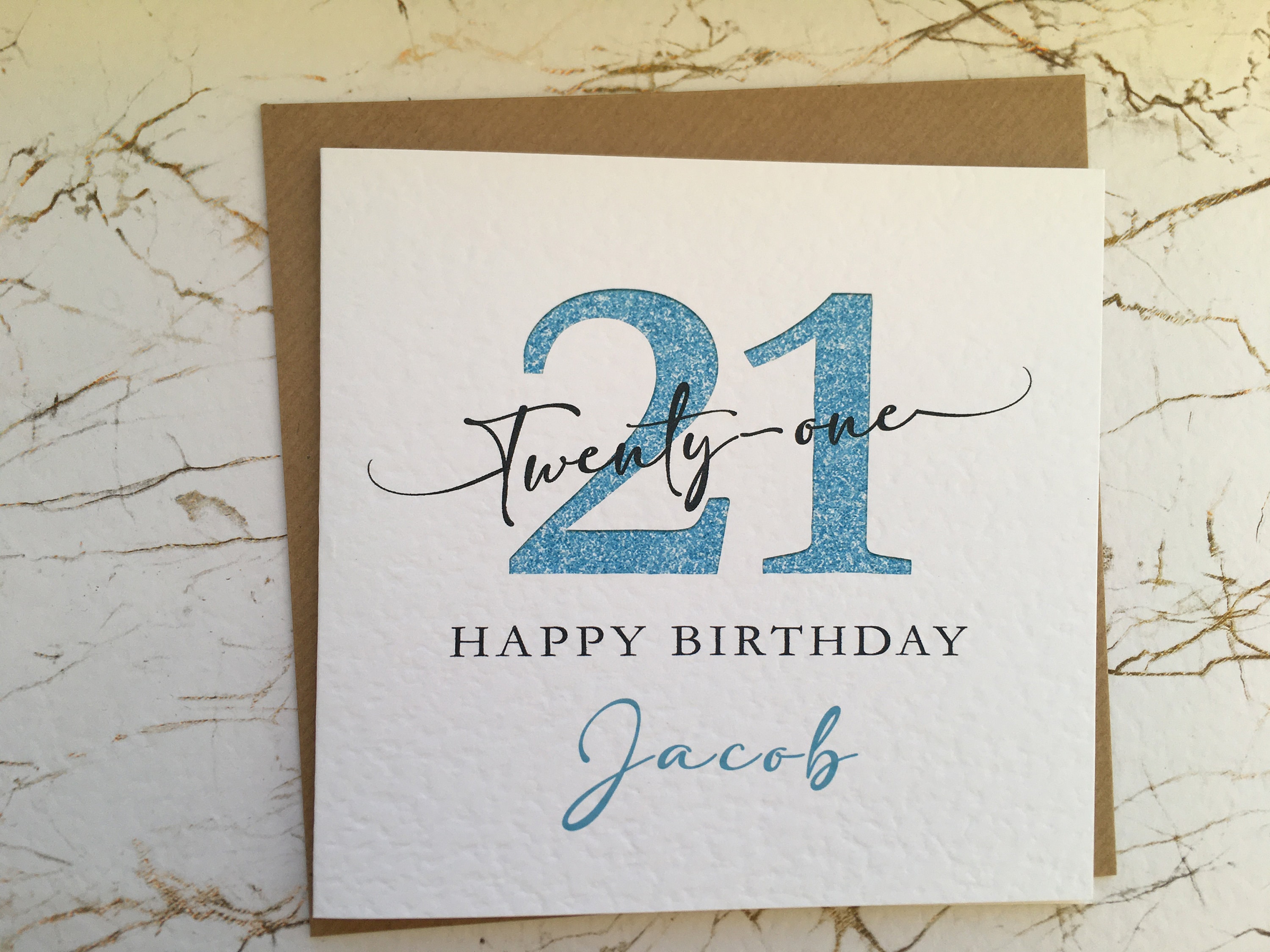 Personalised 21st Birthday Card Twenty First Card - Etsy UK