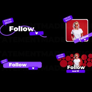 Animated Stream Overlay, Stream Follow & Subscribe Pop-up, Engaging ...