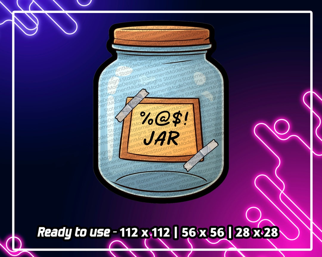 SWEAR JAR Twitch Compatible Emote Stream Emotes Twitch - Etsy