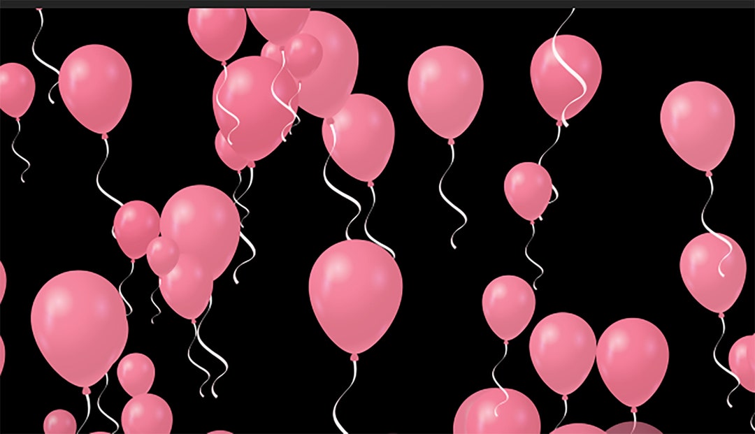Pink Birthday Balloons Stream Alert Animated Twitch Overlay With ...