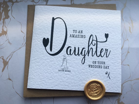 Personalised Daughter Wedding Card Wedding Card Bride - Etsy