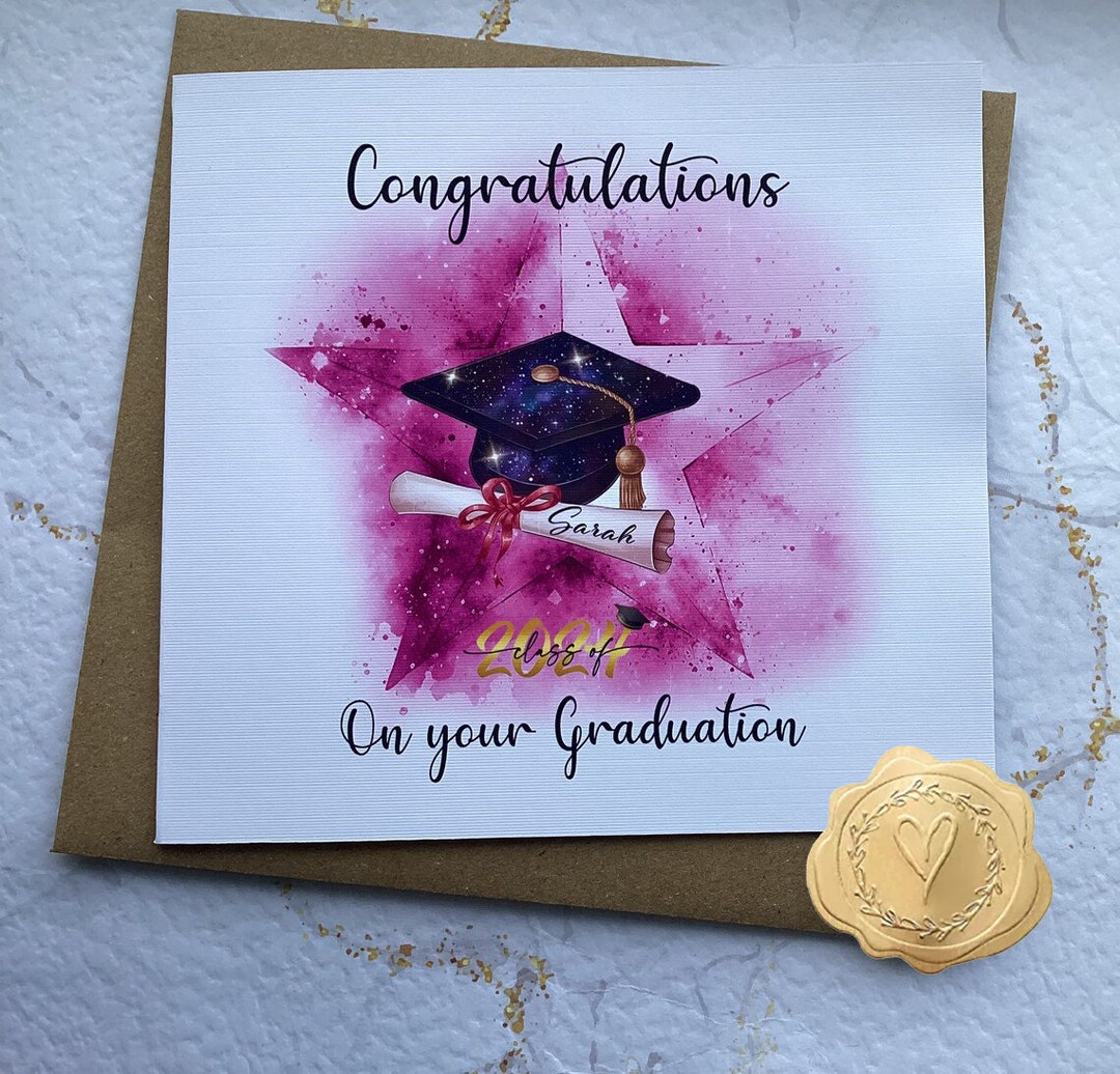 Personalised Graduation Card, Graduation Gift Card, Masters Degree Card ...