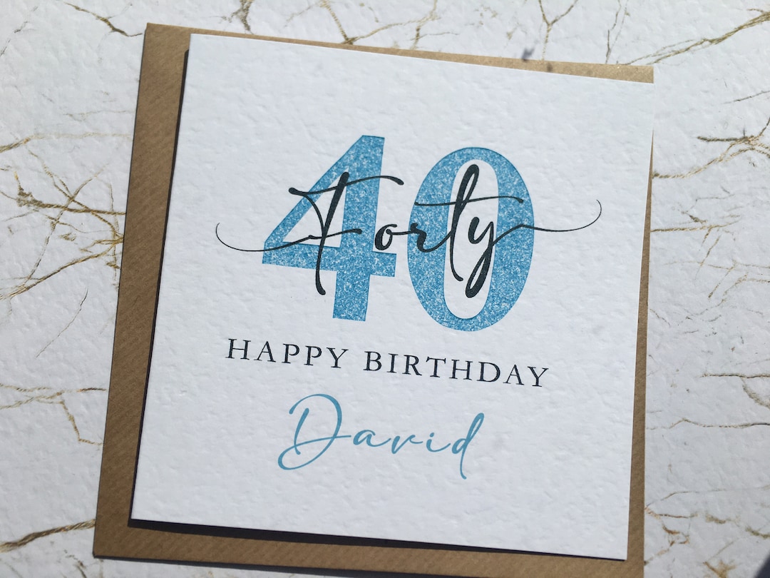 Personalised 40th Birthday Card, Fortieth Card - Etsy