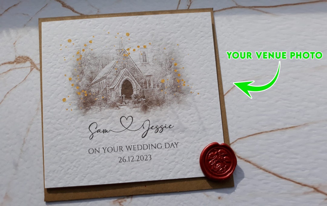 Personalised Wedding Venue Card Wedding Watercolour Card - Etsy