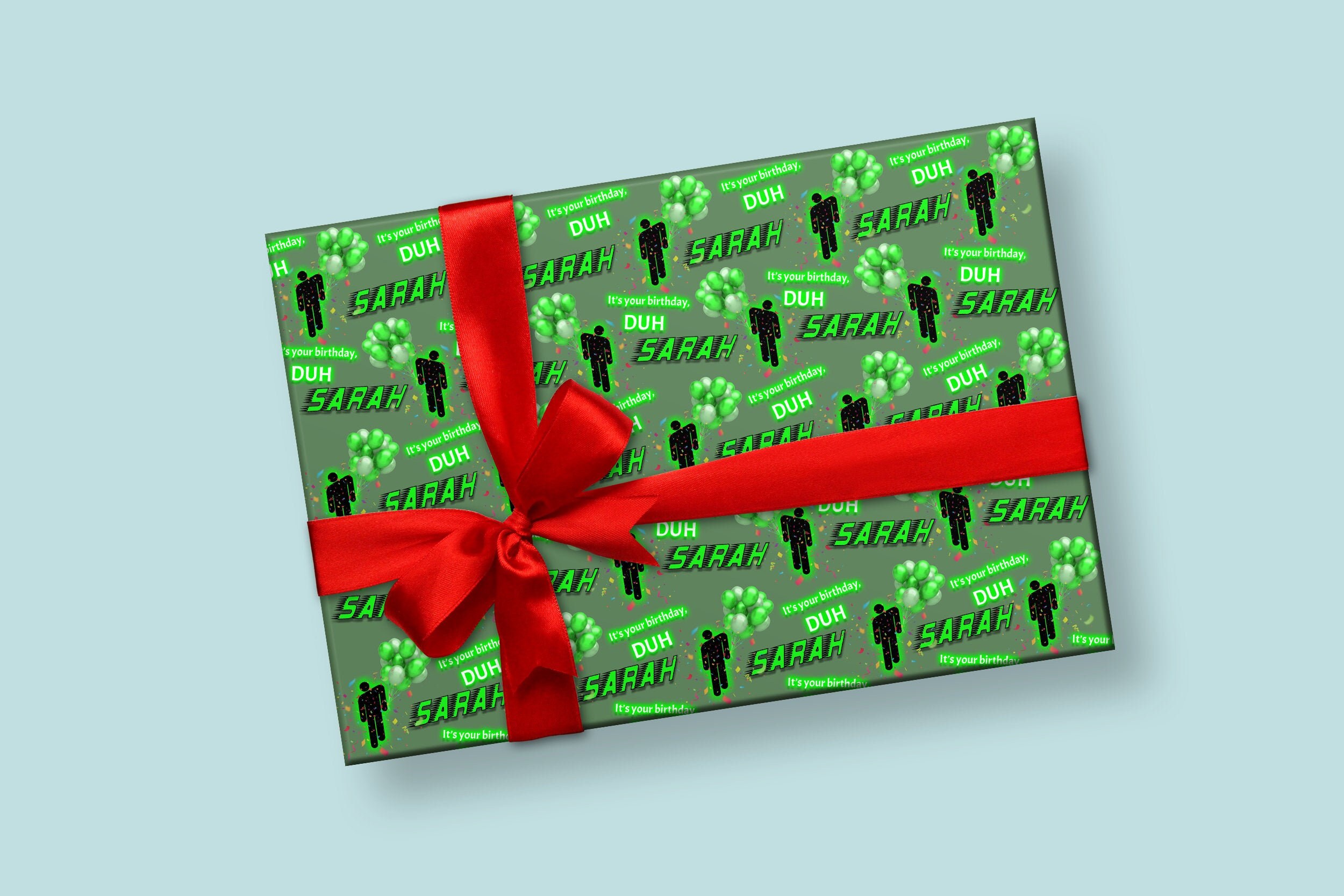 Billie Eilish Wrapping Paper Personalised Wrapping Paper | Etsy