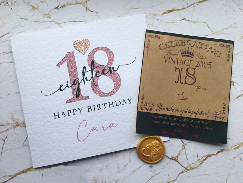 Personalised 18th Birthday Card Eighteen Birthday Card - Etsy