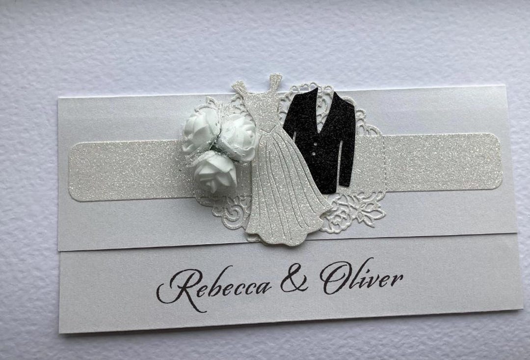 Personalised on Your Wedding Day Money Wallet Card Cash Envelope Wallet ...