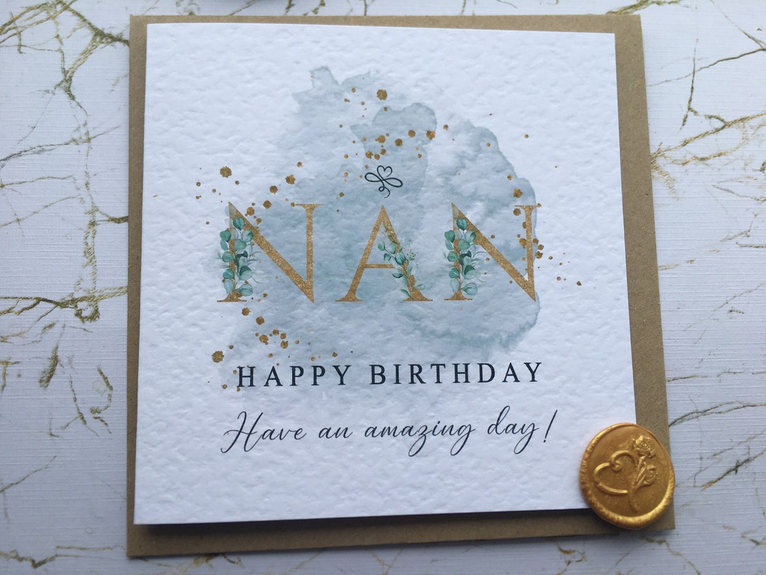 Personalised Nan Birthday Card, Nan Card, Nanny Card - Etsy UK
