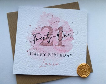 21st Birthday Card for Her Personalised Birthday Card 21st - Etsy UK